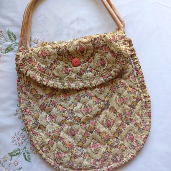Handmade | Bags | Vintage Floral Handmade Tote | Poshmark